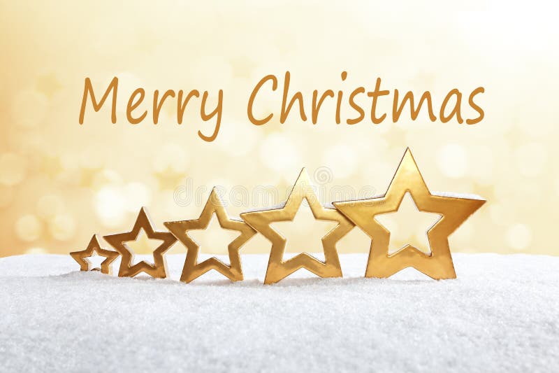 Stars on snow stock image. Image of artificial, gold - 11998219