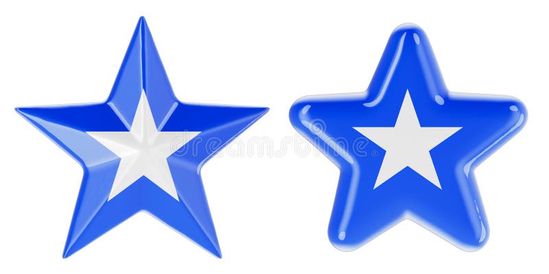 Stars with Somali Flag, 3D Rendering Stock Illustration - Illustration ...