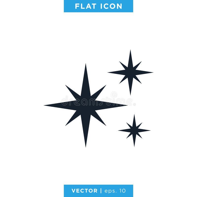 Stars, Sparkle Icon Vector Design Template. Stock Vector - Illustration ...