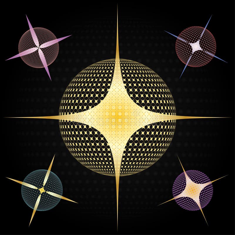 Stars and Spheres stock vector. Illustration of night - 27674760