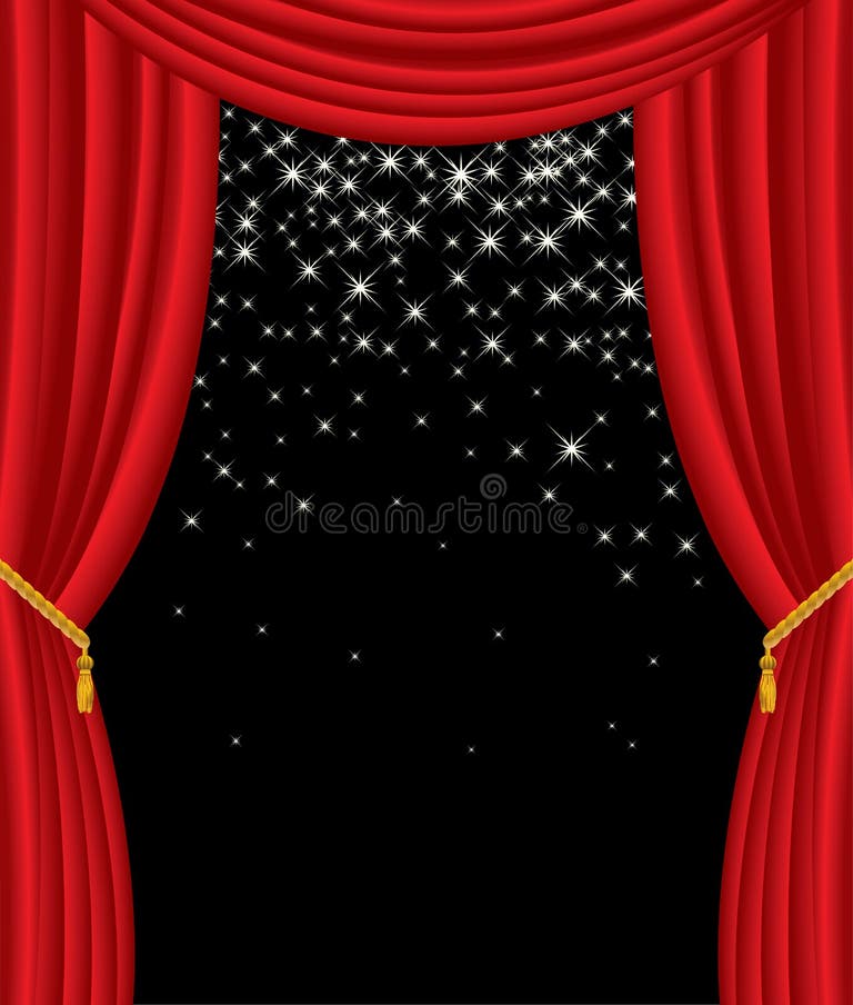Spotlight Stage Curtain Stars Stock Illustrations – 391 Spotlight Stage ...