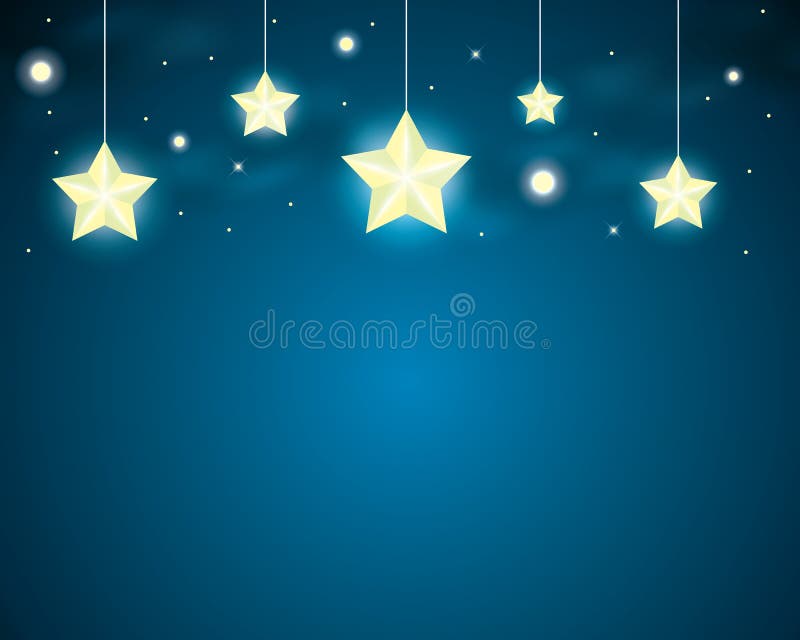 Stars on a string stock illustration. Illustration of scene - 65593964