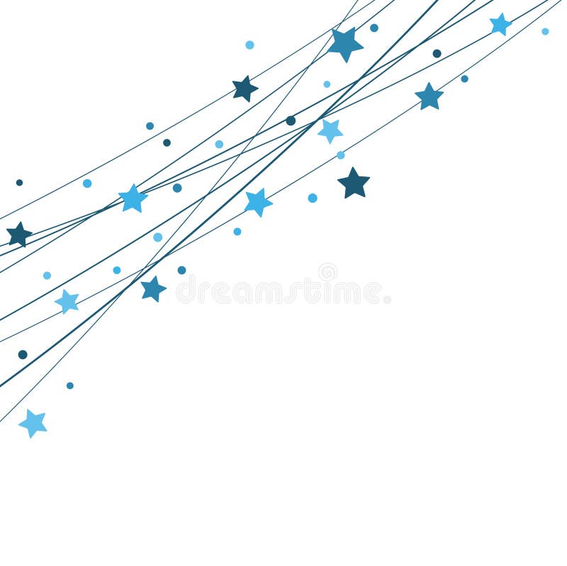 Stars on Strings Background for Christmas Time Stock Vector ...