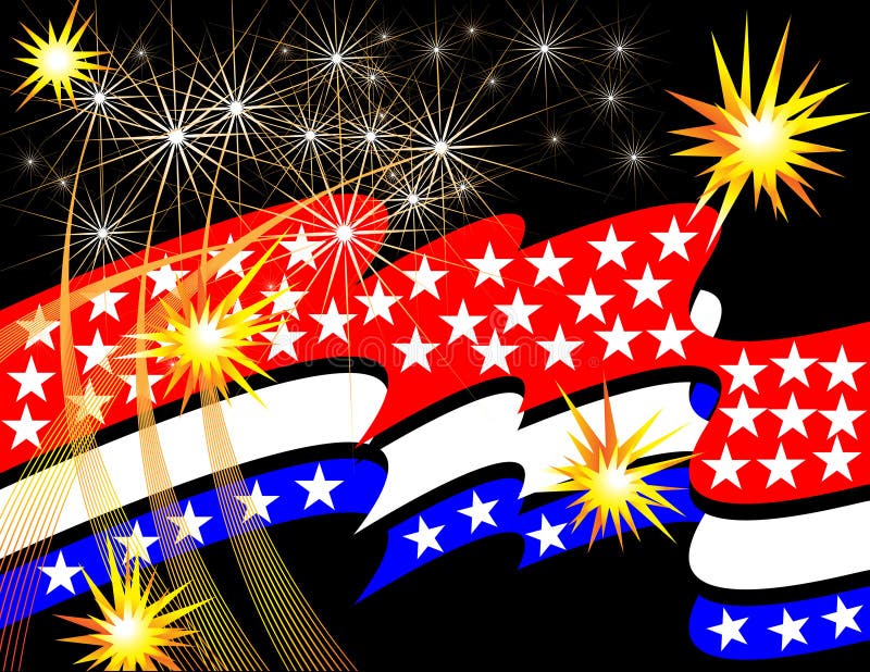 Stars and Stripes Celebration Stock Vector - Illustration of backdrop ...