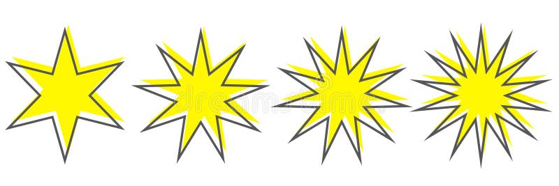 Stars with Stroke. Isolated Shiny Star Stock Illustration ...