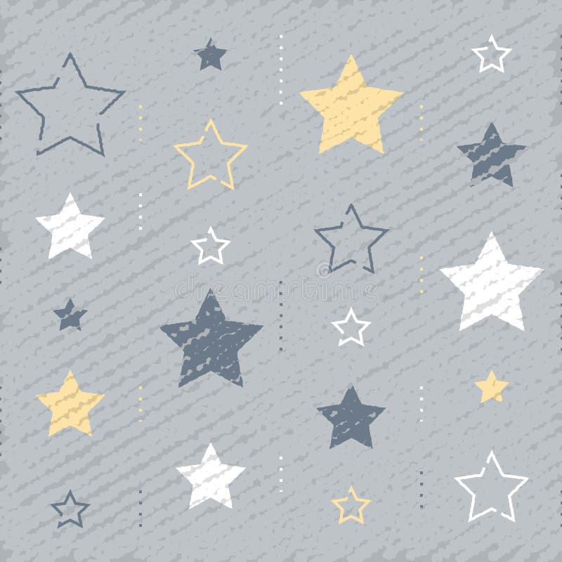 Stars with Subtle Grunge Texture, Vintage Abstract Background ...