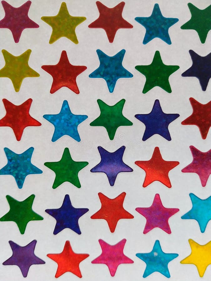 Stars of Various Bright Colors Stock Photo - Image of frost, stars ...