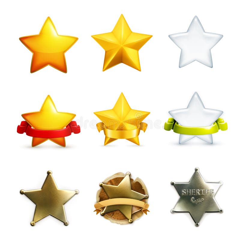 Stars vector icons stock vector. Illustration of decorative - 57245971