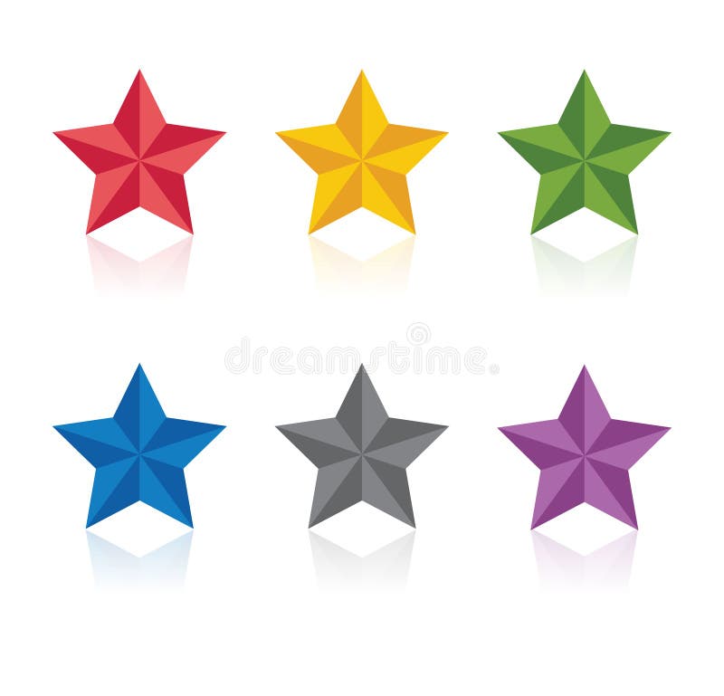Cartoon Star, Numbers, Colours Stock Illustration - Illustration of ...