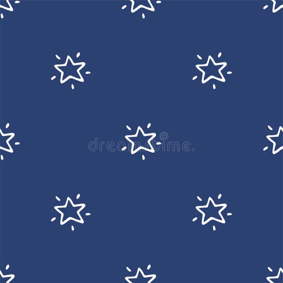 Stars. Vector Patterns in Linear Style Stock Vector - Illustration of ...