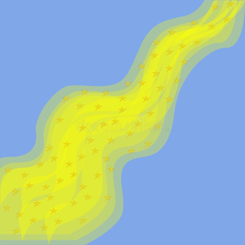 A Stream of Light with Woven Stars Stock Vector - Illustration of ...