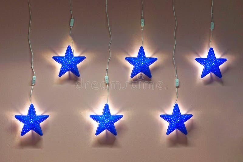 Stars at wall stock image. Image of wall, star, blue - 192878667