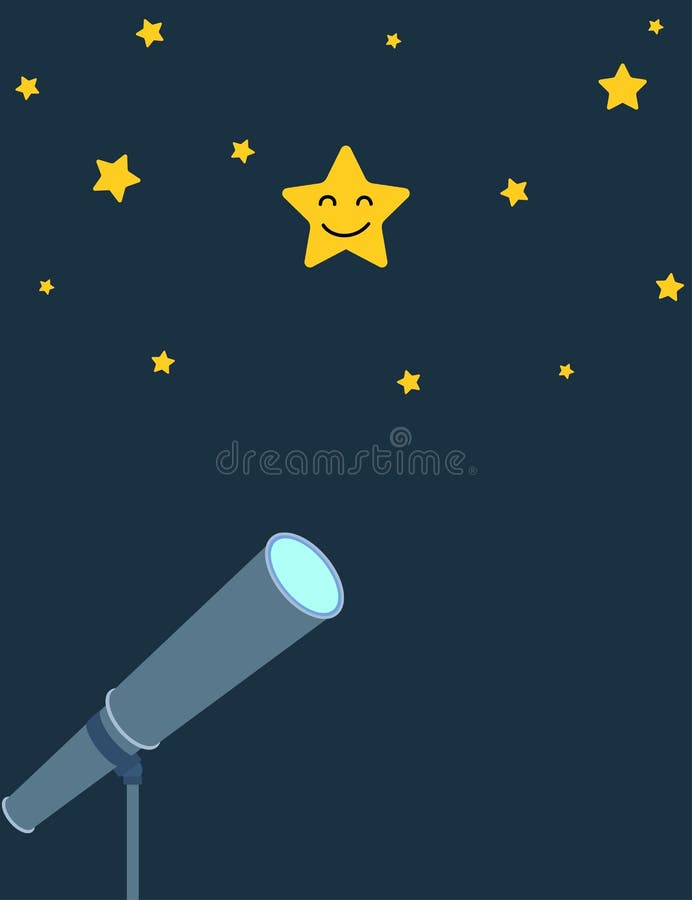 Stars Watching Poster Design Stock Vector - Illustration of kids, cute ...