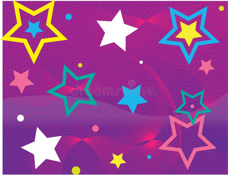 Stars and waves stock illustration. Illustration of pattern - 7545271