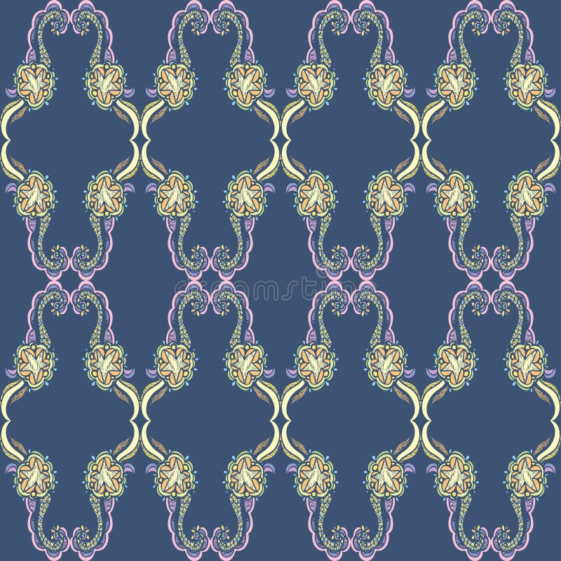 Stars and Waves Seamless Pattern Stock Vector - Illustration of stars ...