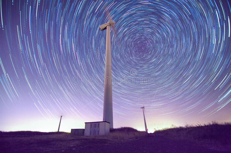 Stars and wind generators stock image. Image of energy - 98188721