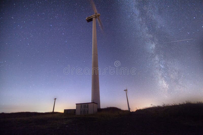 Stars and wind generators stock image. Image of electric - 98188541