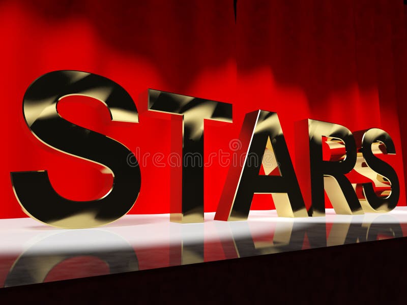 Stars Word on Stage stock illustration. Illustration of divas - 24615156