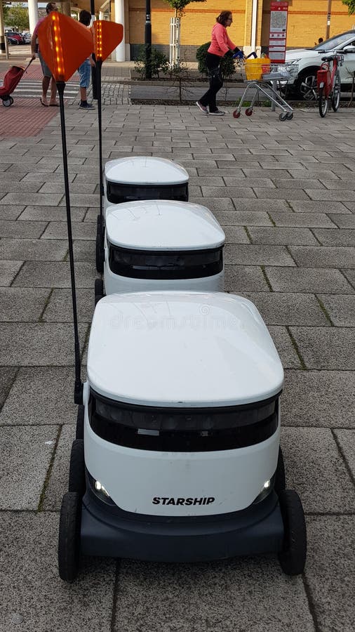 Starship Robot Delivery Service on Redway Milton Keynes Editorial ...