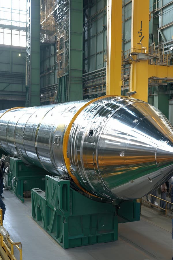 Starship Test Vehicle Ready in Launch Facility with Support Equipment ...