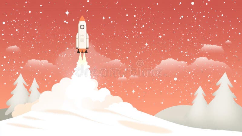 The Starstream Illustration Shows a White Rocket, Complete with a Red ...