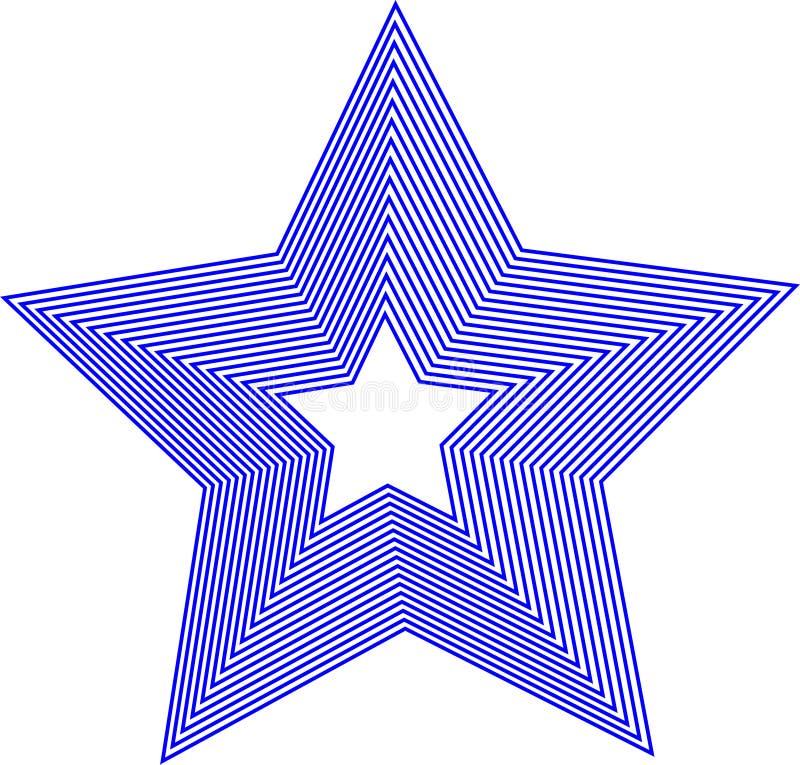 Star Geometric Figure Illustration with Multiple Lines Stock Vector ...