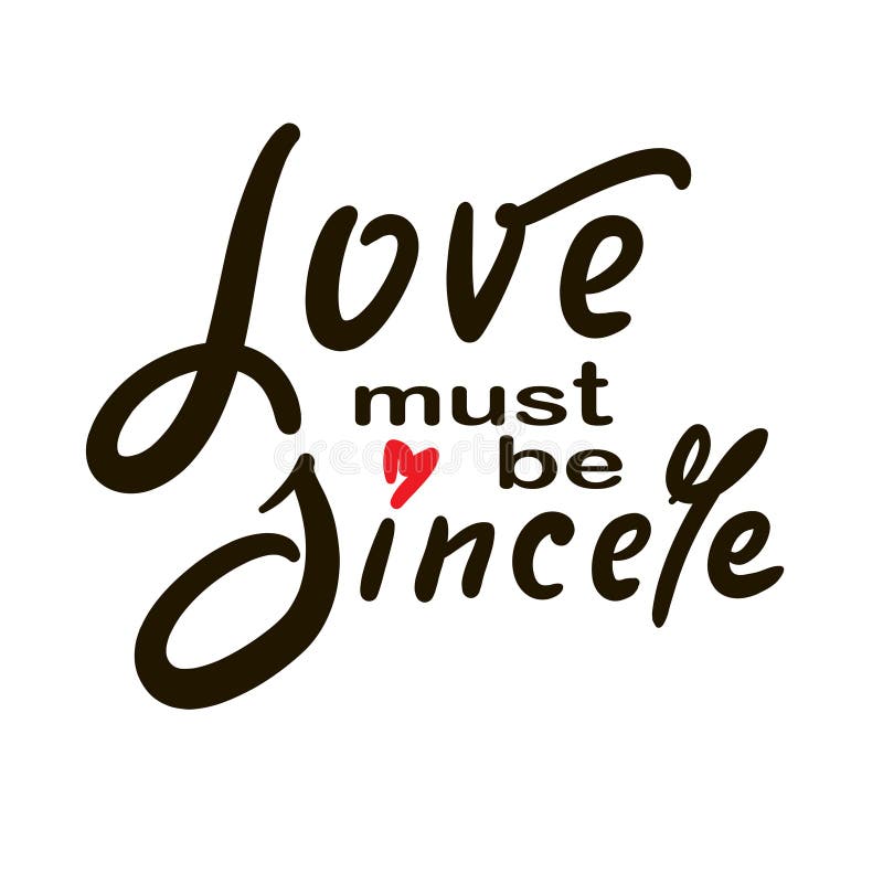 Love Must Be Sincere - Inspire Motivational Quote. Hand Drawn Beautiful ...