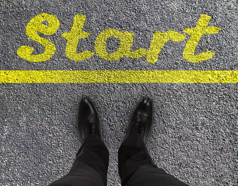 Start stock image. Image of career, business, route, footstep - 38311149