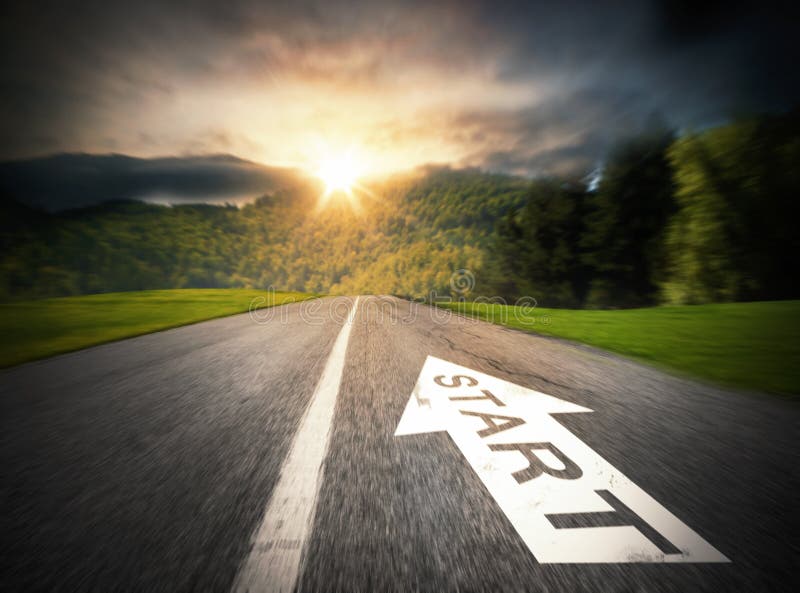 Start Straight for Business Stock Image - Image of progress, beginning ...