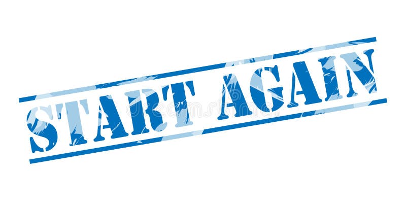 Start Again rubber stamp stock vector. Illustration of inauguration ...