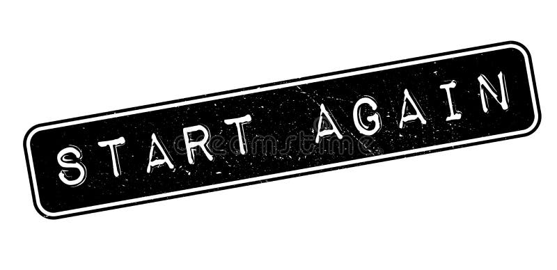 Start Again rubber stamp stock vector. Illustration of origin - 92075893