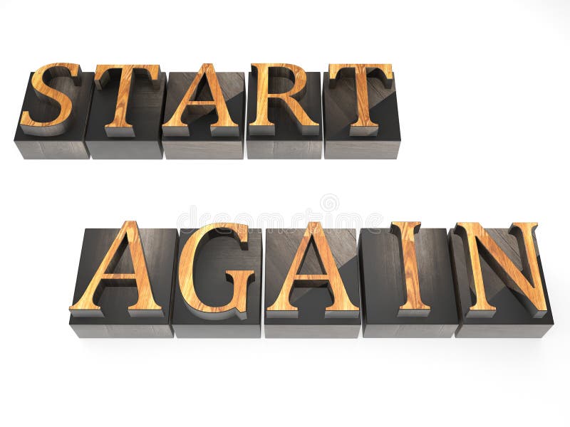Start again stock illustration. Illustration of recommencement - 68756552