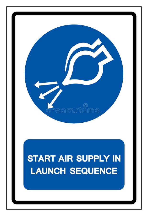 Start Air Supply in Launch Sequence Symbol Sign, Vector Illustration ...