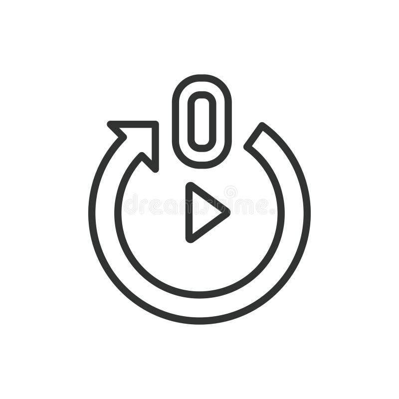 Start Automatically, Icon in Line Design. Start Automatically, Auto ...