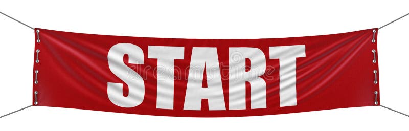 Start Banner (clipping Path Included) Stock Illustration - Illustration ...