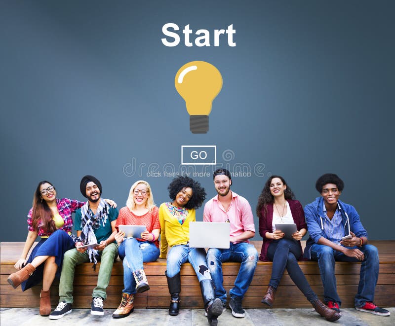 Start Begin Activation Begin First Build Forward Concept Stock Image ...