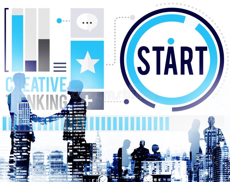 Start Begining Forward Direction Motivation Concept Stock Photo - Image ...