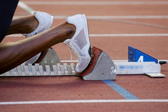 Start blocks stock image. Image of footwear, field, spikes - 15267337