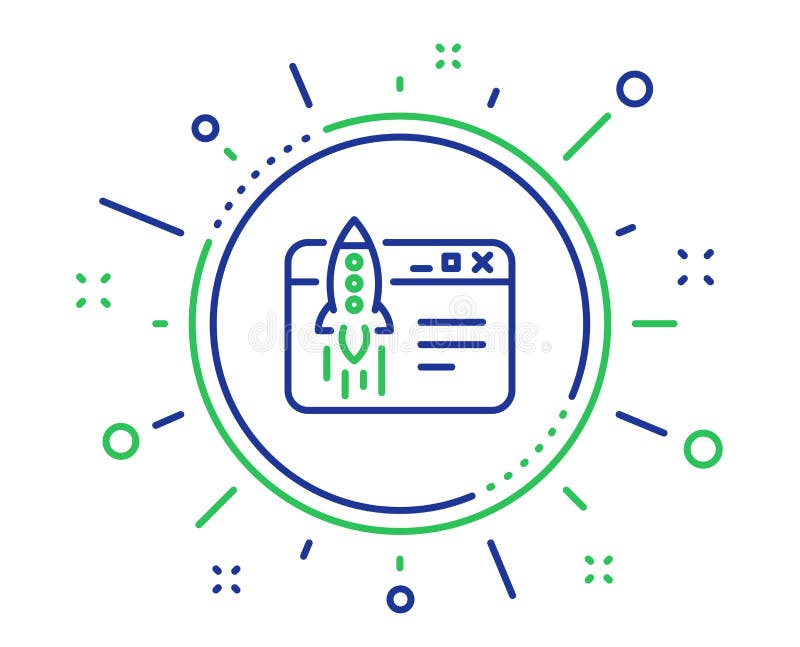 Start Business Line Icon. Launch Crowdfunding Project Sign. Vector ...
