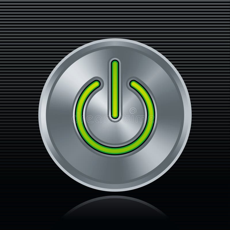 Silver Start Button Stock Illustrations – 2,605 Silver Start Button ...