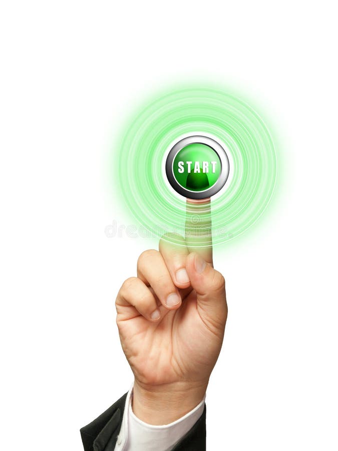 Start button stock image. Image of fingerprint, finger - 21631729