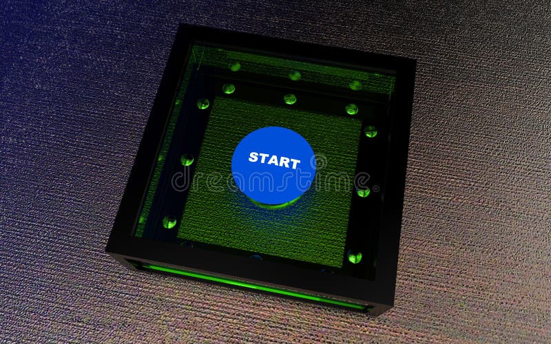 Start Button in Armored Box Stock Illustration - Illustration of ...
