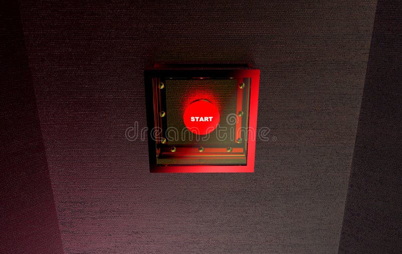 Start Button in Armored Box Stock Illustration - Illustration of ...