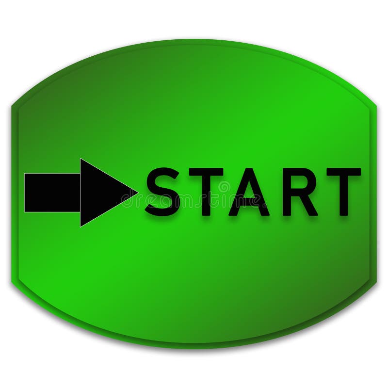 Start button stock illustration. Illustration of isolated - 215835119