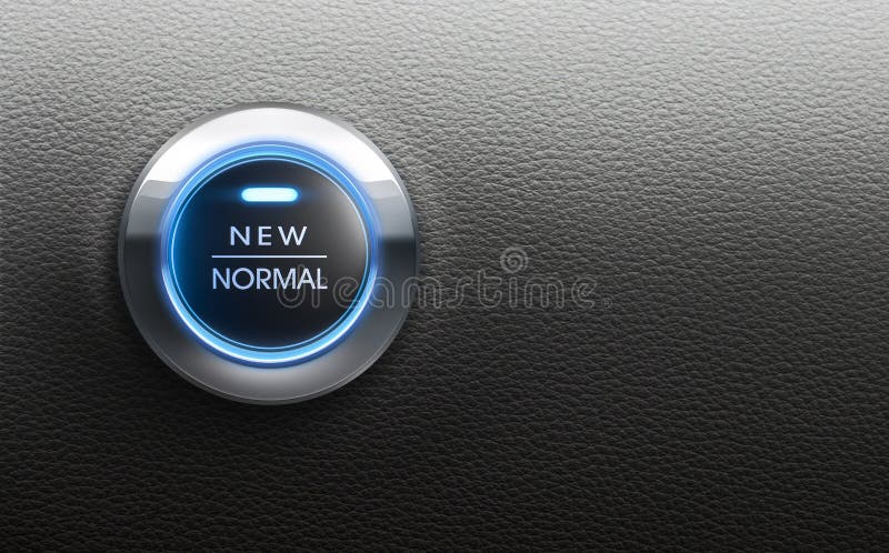 New Normal Blue Light Start Button Stock Illustration - Illustration of ...