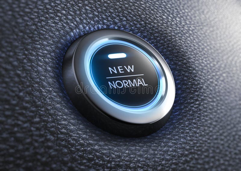New Normal Blue Light Start Button Stock Illustration - Illustration of ...