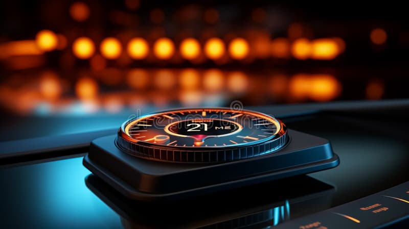 Start Button on Dashboard.Copy Space Stock Illustration - Illustration ...