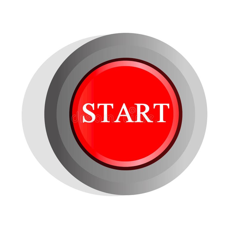 Start Button. stock illustration. Illustration of canvas - 177665708