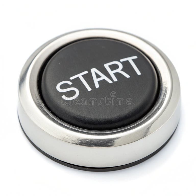 Start Button Isolated on Transparent Background Stock Illustration ...
