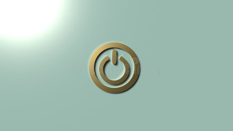 Start Button Symbol 3d Rendering for Background Stock Illustration ...